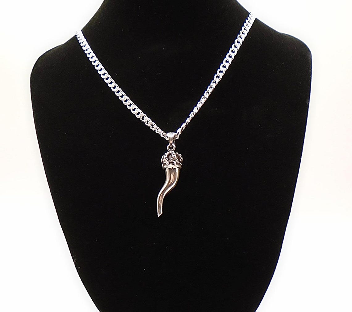 Bellisi - .925 Solid Sterling Silver Heavy Italian Horn Large ...