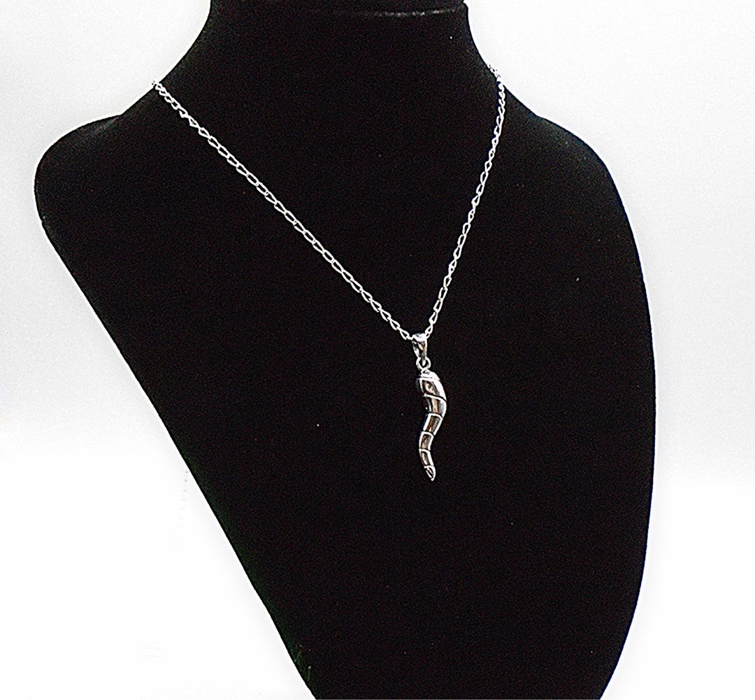 Bellisi - .925 Solid Sterling Silver Heavy Italian Horn Medium ...