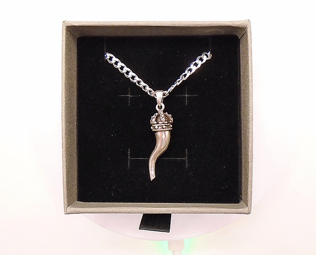 Bellisi - .925 Solid Sterling Silver Heavy Italian Horn Large ...