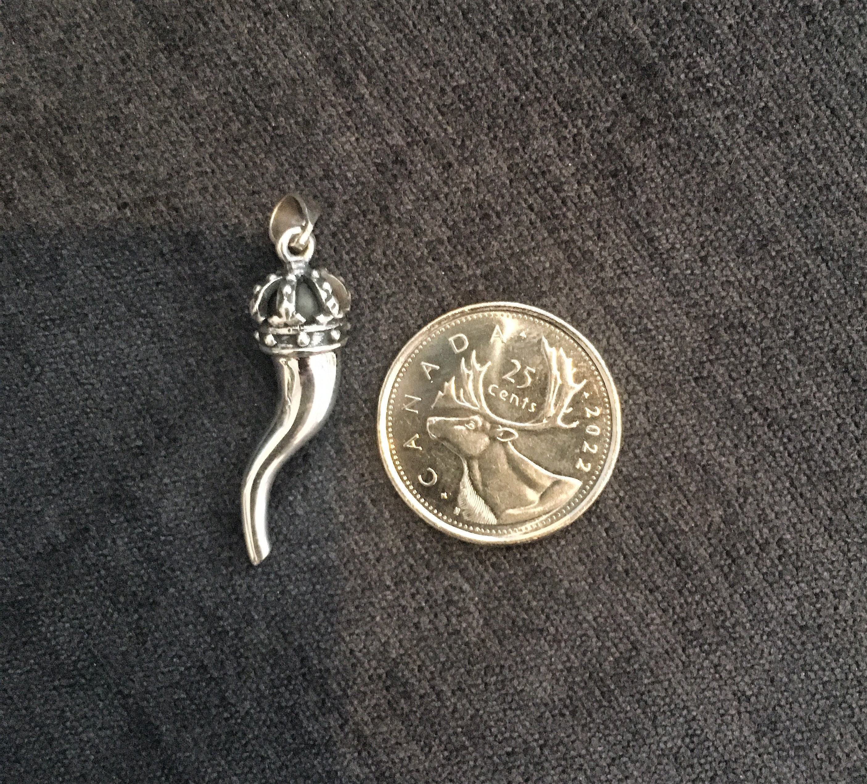 Bellisi - .925 Solid Sterling Silver Heavy Italian Horn Large ...