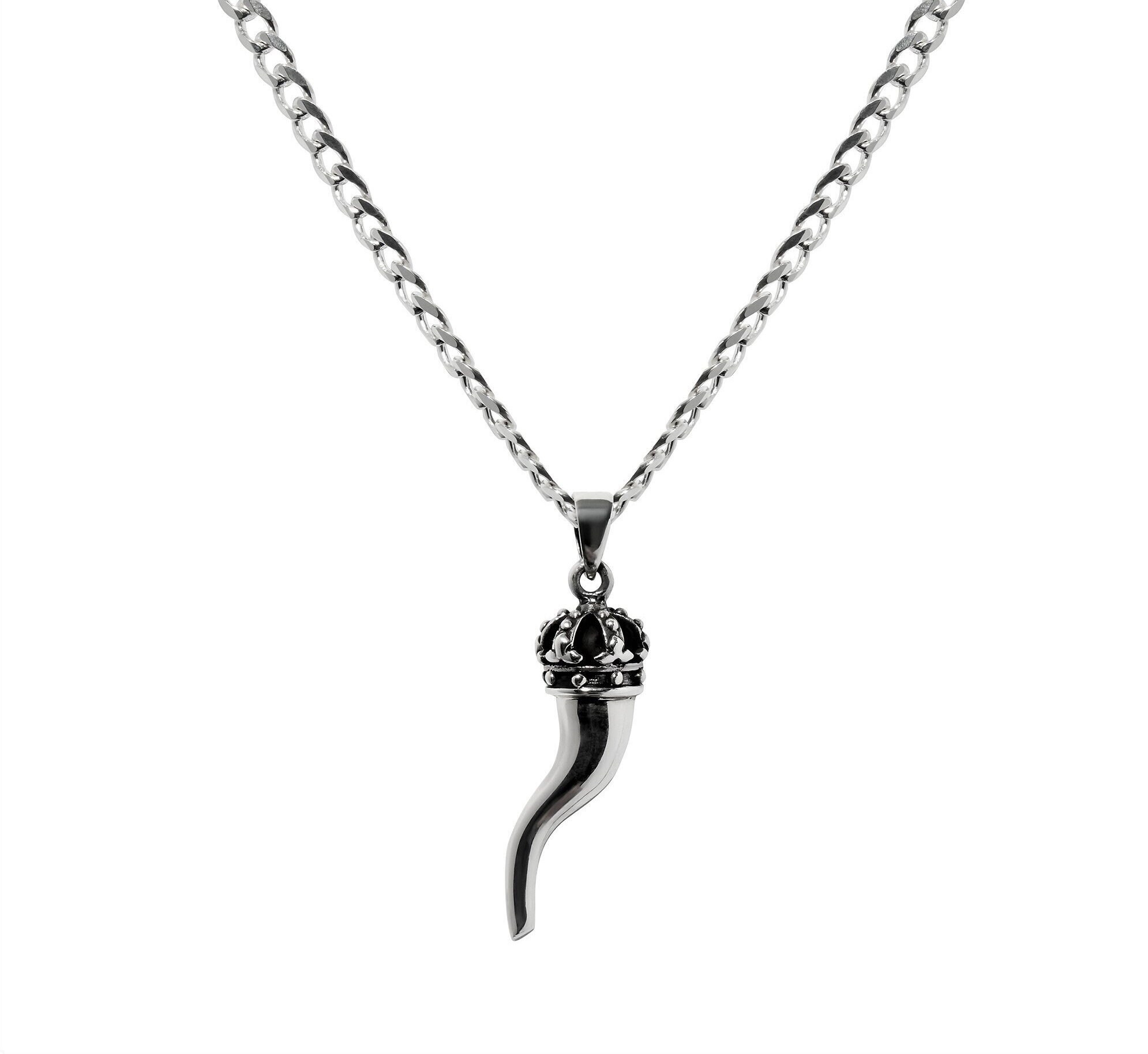 Bellisi - .925 Solid Sterling Silver Heavy Italian Horn Large ...