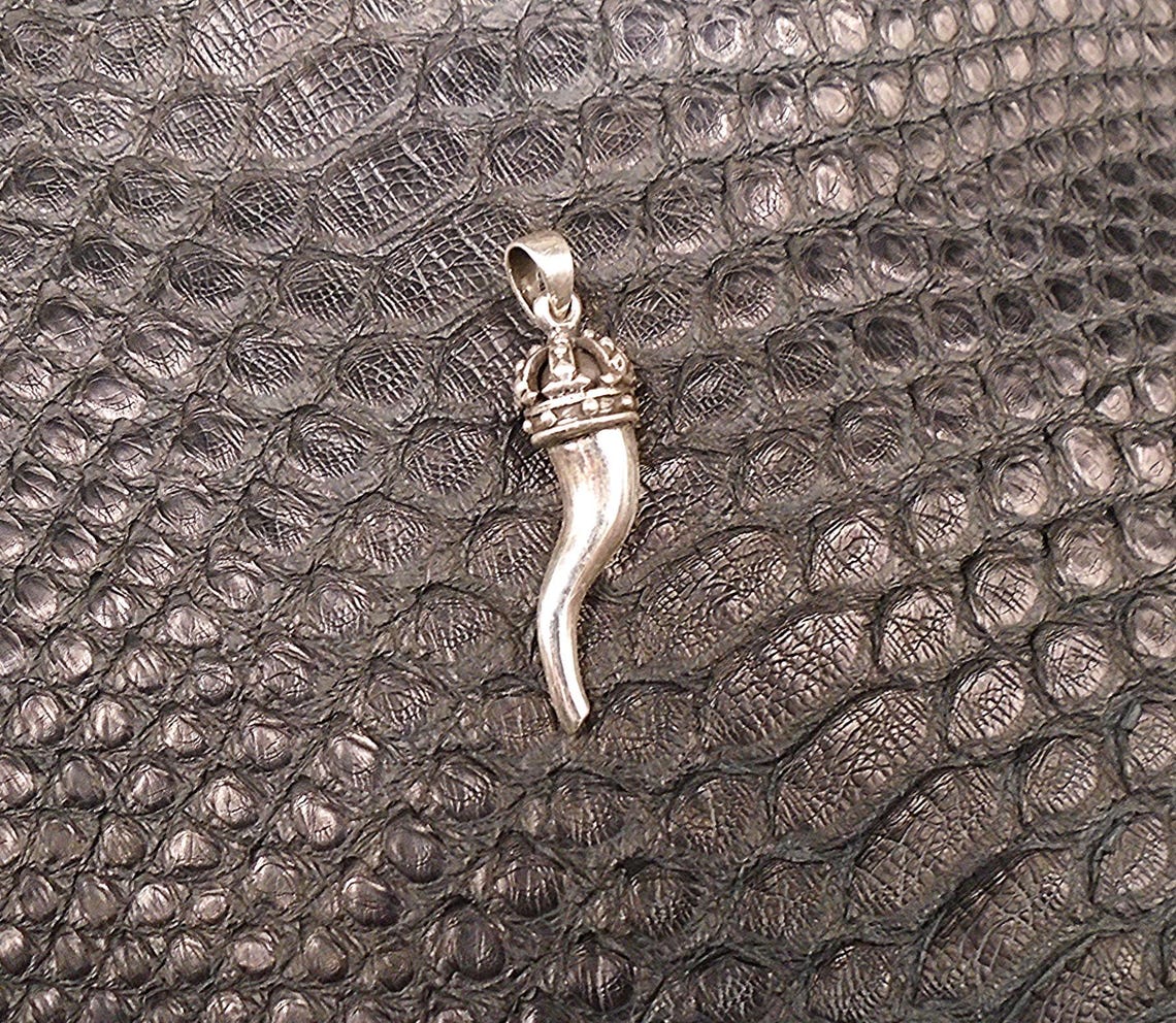 Bellisi - .925 Solid Sterling Silver Heavy Italian Horn Large ...