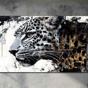 Large Leopard Canvas Art: Modern Animal Home Decor - Etsy