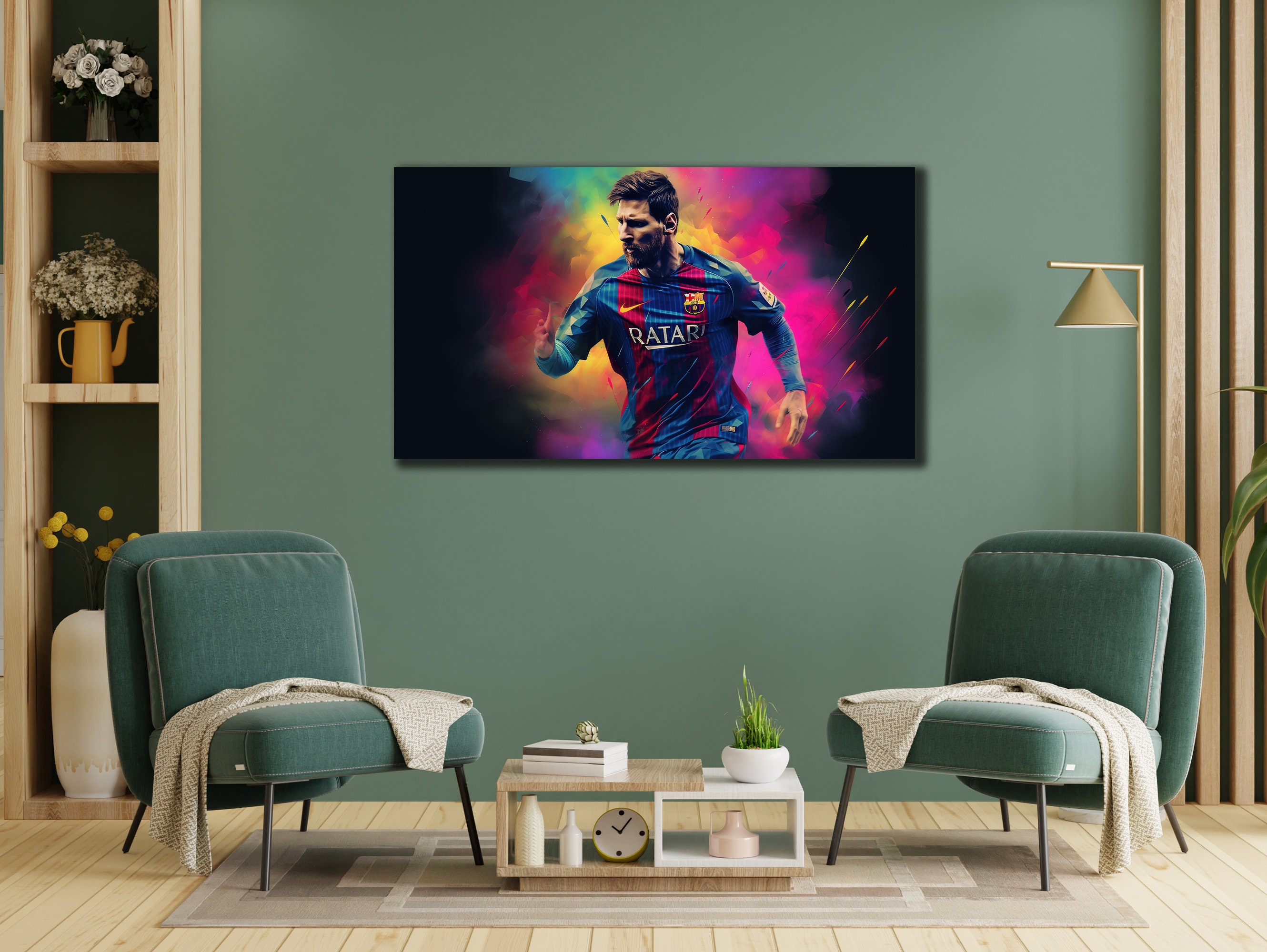 Lionel Messi Canvas Print, Lionel Messi Poster, Lionel Messi Canvas ...