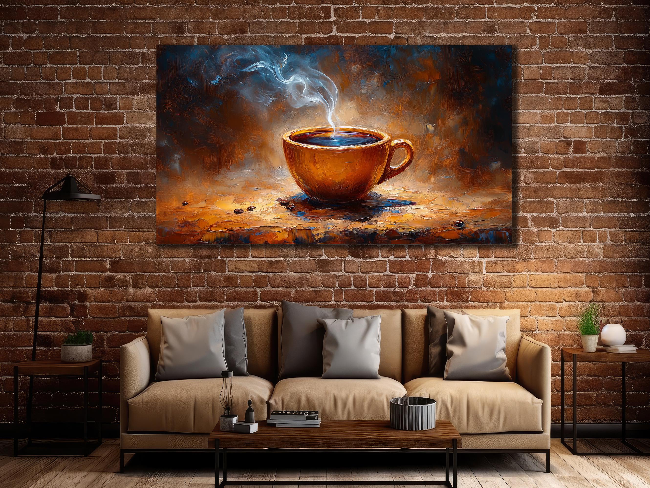 Coffee Shop Wall Art, Coffee Art Print, Colorful Coffee Canvas Art ...