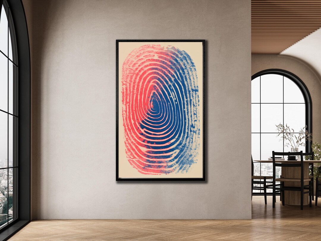 Fingerprint Canvas Wall Art: Modern Home Decor - Etsy