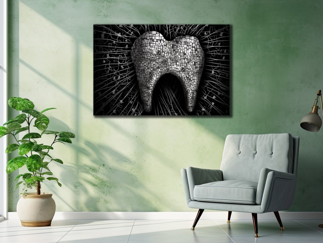 Dental Wall Decor, Dental Health Canvas Art, Teeth Wall Decor, Roll up ...