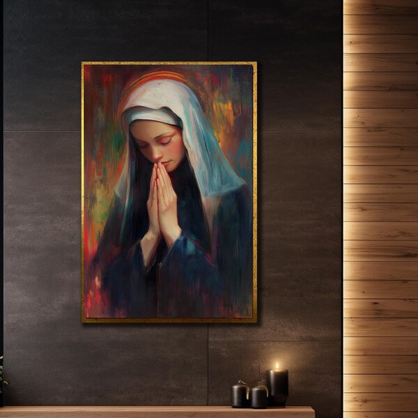 Abstract Virgin Mary - Etsy
