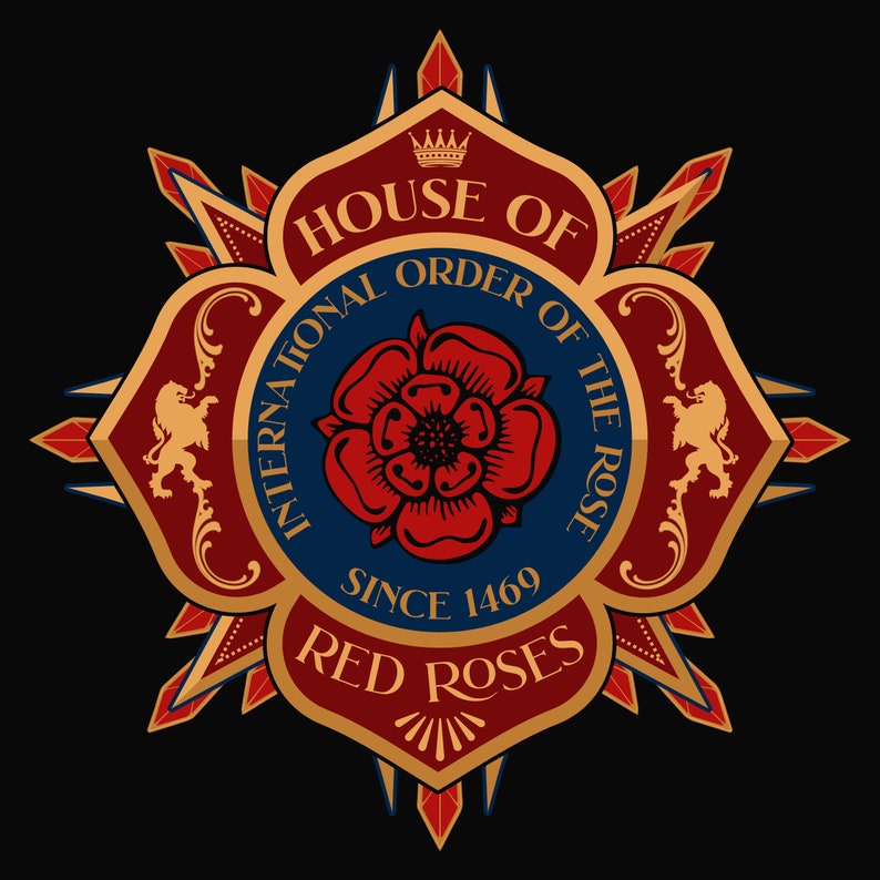 House of Roses Logo, Family Crest Coat of Arms, Heraldry - Etsy