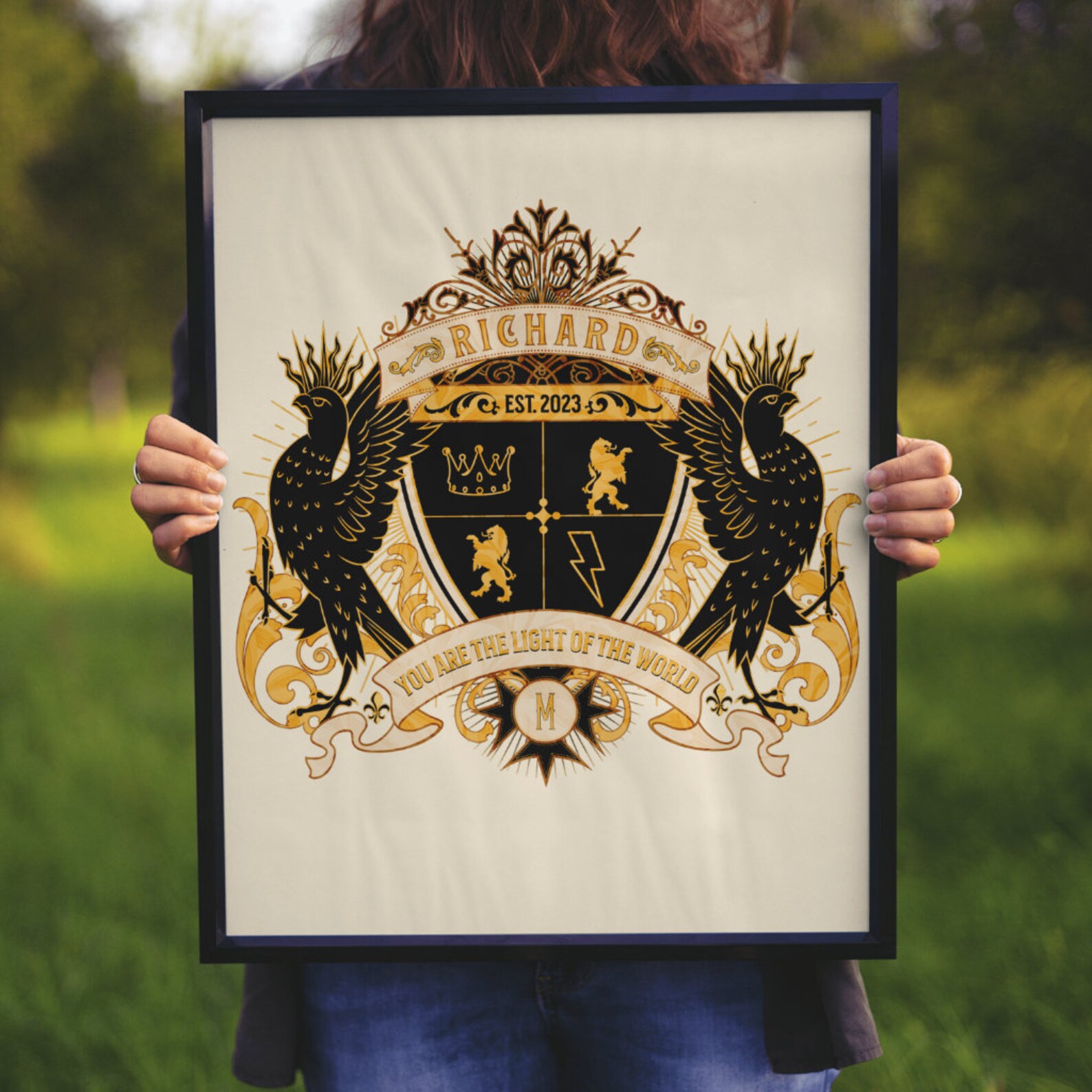 Personalized Family Crests - Retriver Design Coat of Arms, Wedding, New ...
