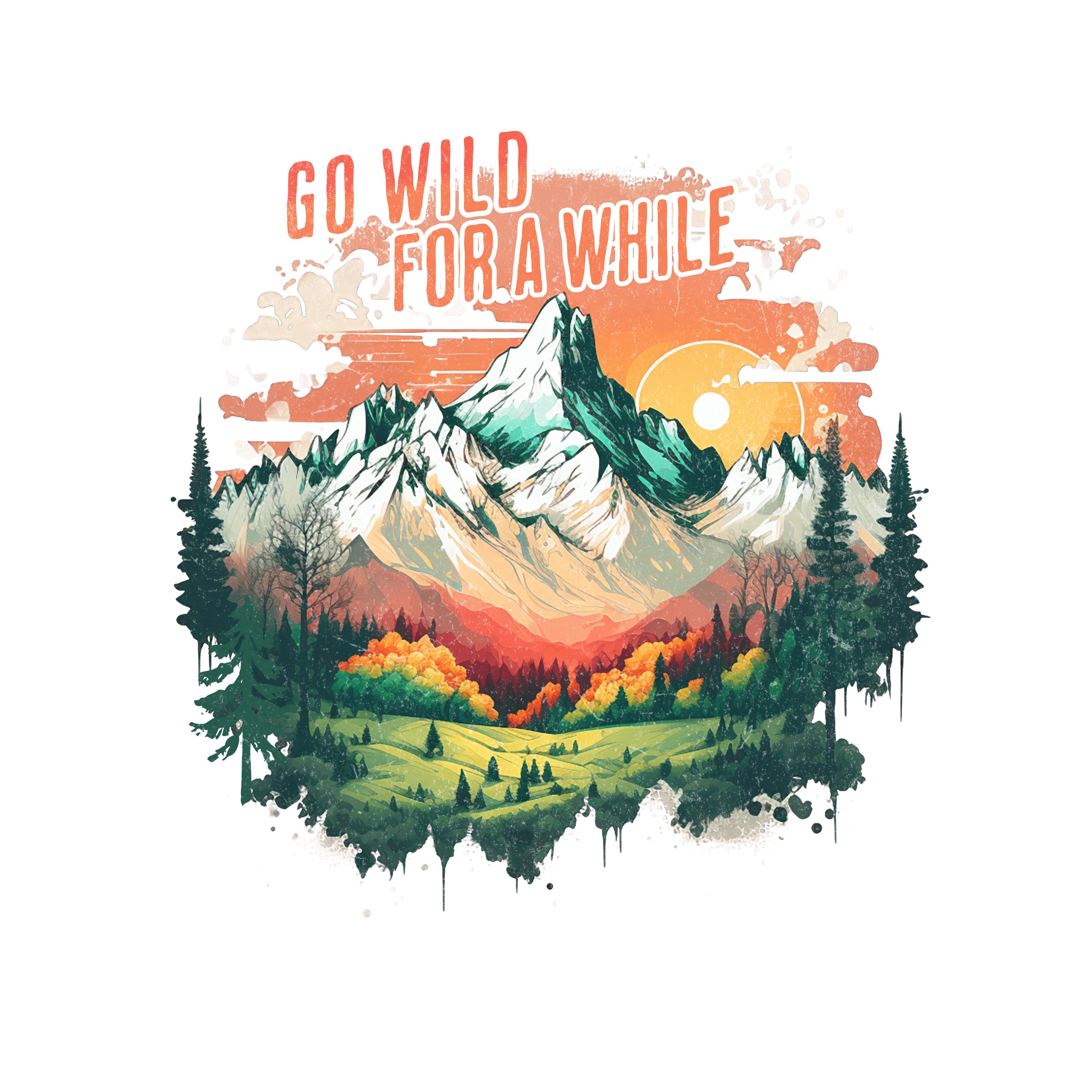 Go Wild for A While PNG Retro Sublimations Designs - Etsy