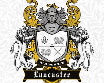 Family Crest Coat of Arms Custom Logo Design Family Crest,a Coat of ...