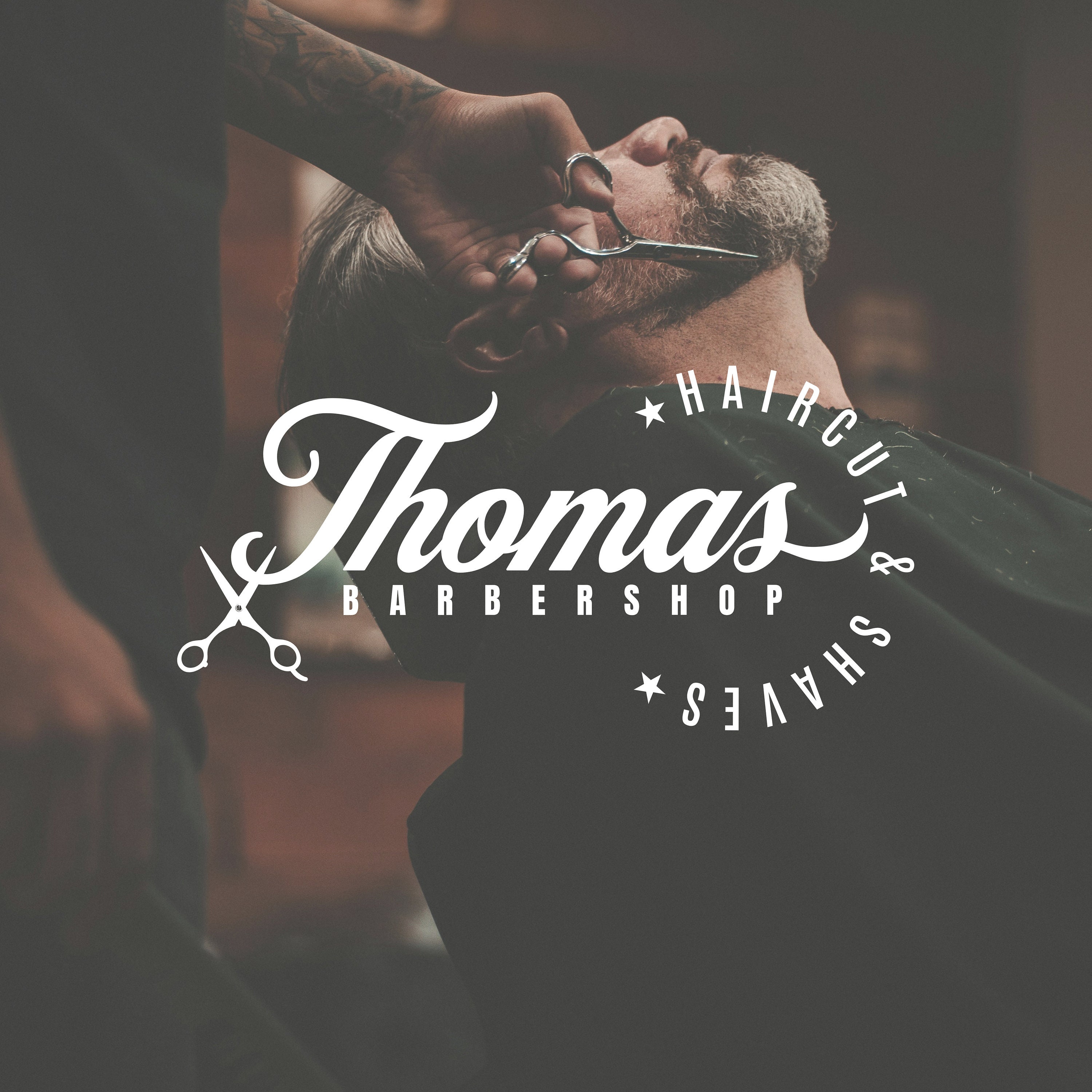 Custom Barber Shop Logo Design Professional Men's Grooming Branding ...