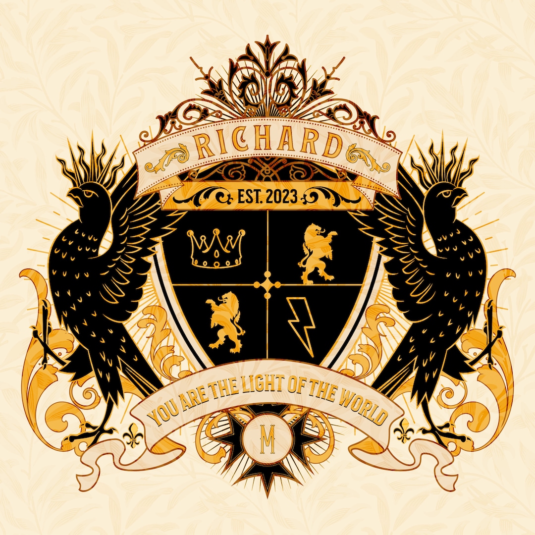 Personalized Family Crests - Retriver Design Coat of Arms, Wedding, New ...