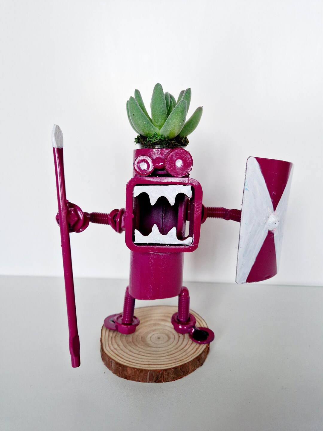 Metal Sculpture Novelty Art Plant Holder - Etsy