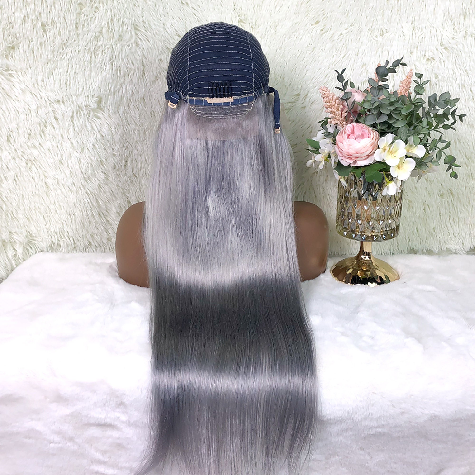 Ready to Ship Siliver Grey/ Silver Long 18 " -30" 100% Human Hair ...