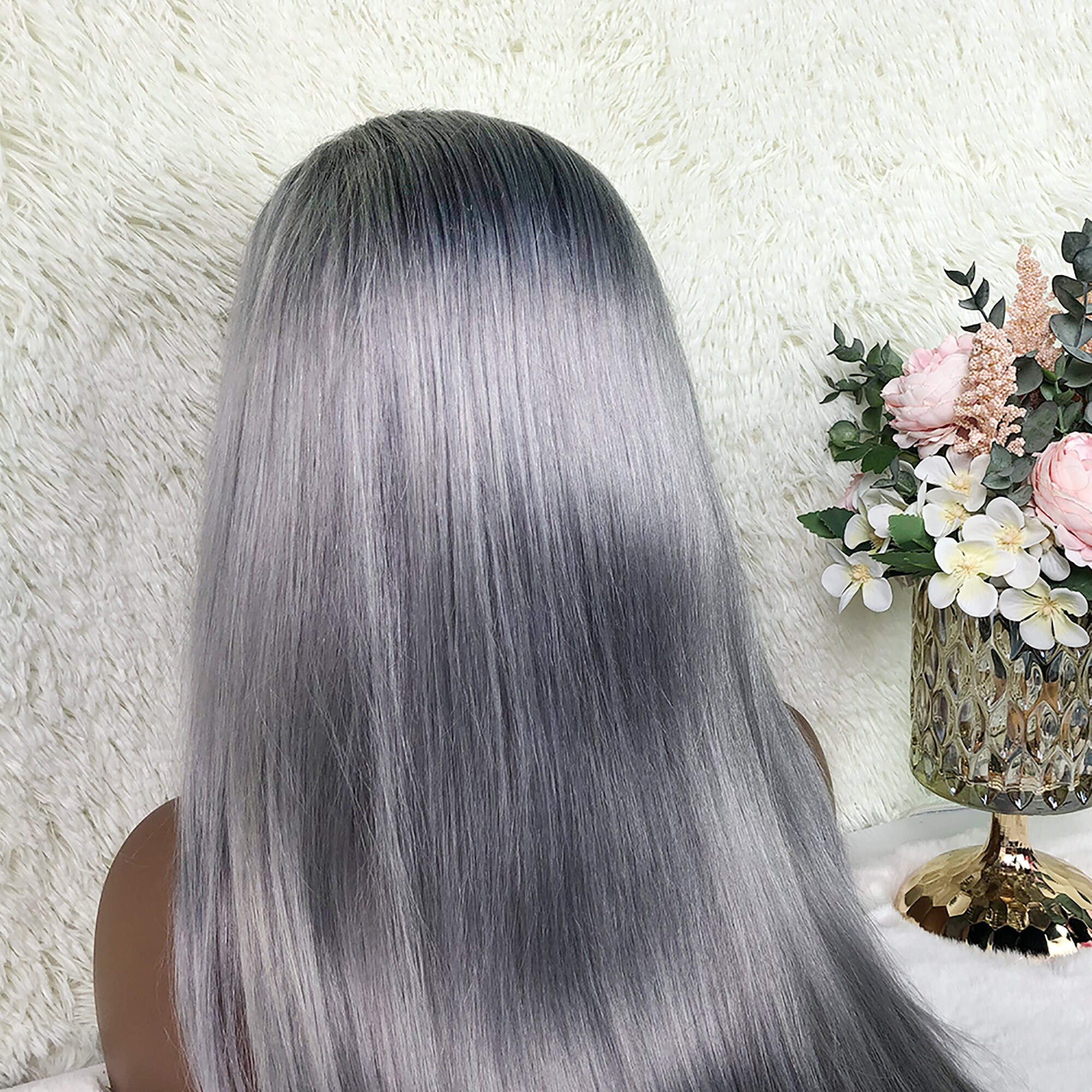 Ready to Ship Siliver Grey/ Silver Long 18 " -30" 100% Human Hair ...