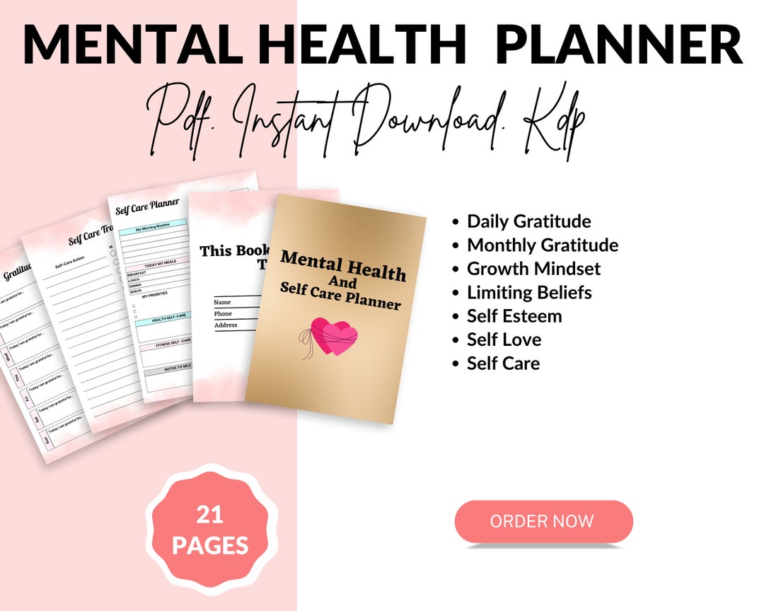 Self Care Planner Daily Gratitude Journal Self Esteem Planner self Love ...