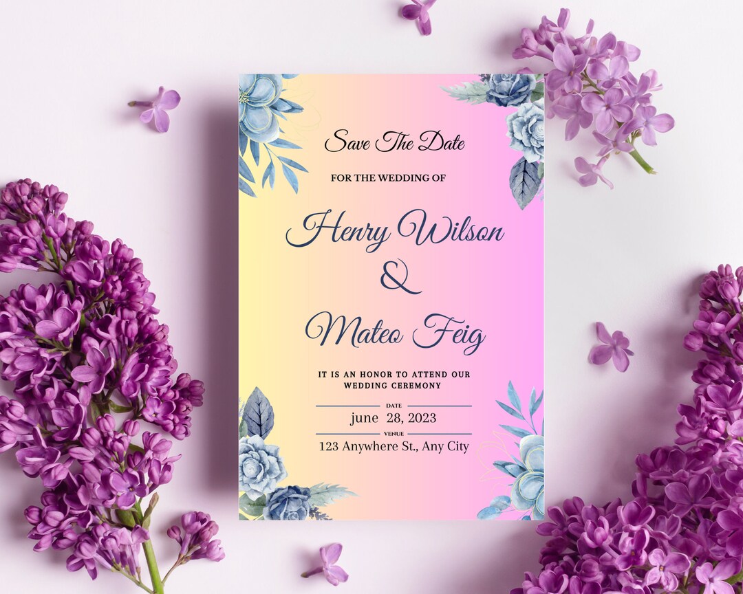 Personalized Wedding Invitation Cards Elegant Design - Etsy