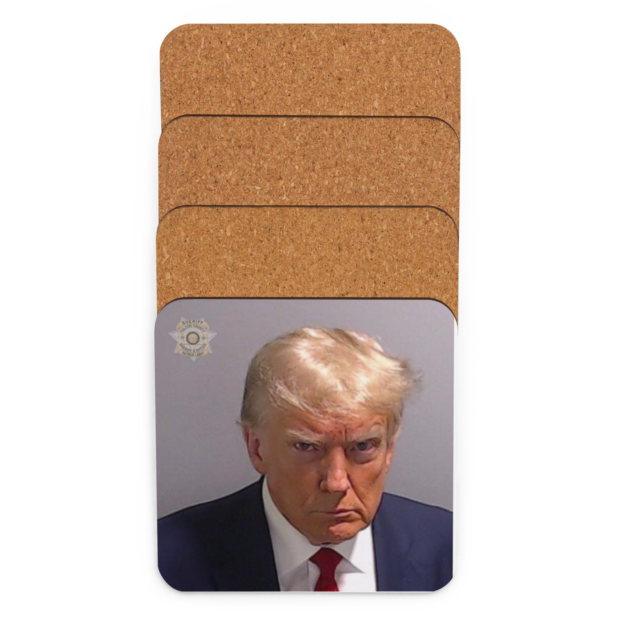 Donald Trump Mugshot Coaster – Cork-back Political Gift - Etsy