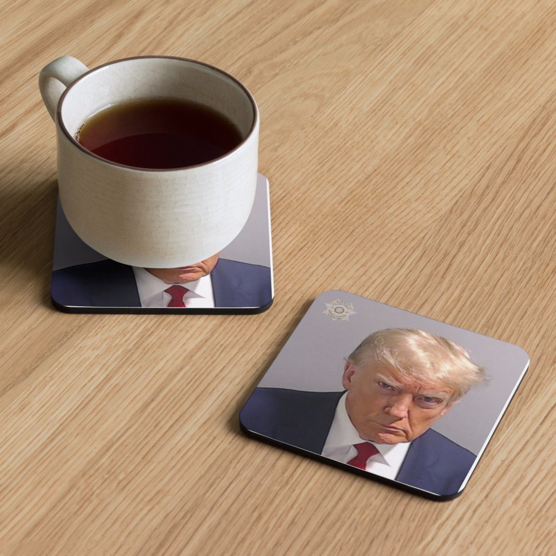 Donald Trump Mugshot Coaster – Cork-back Political Gift - Etsy