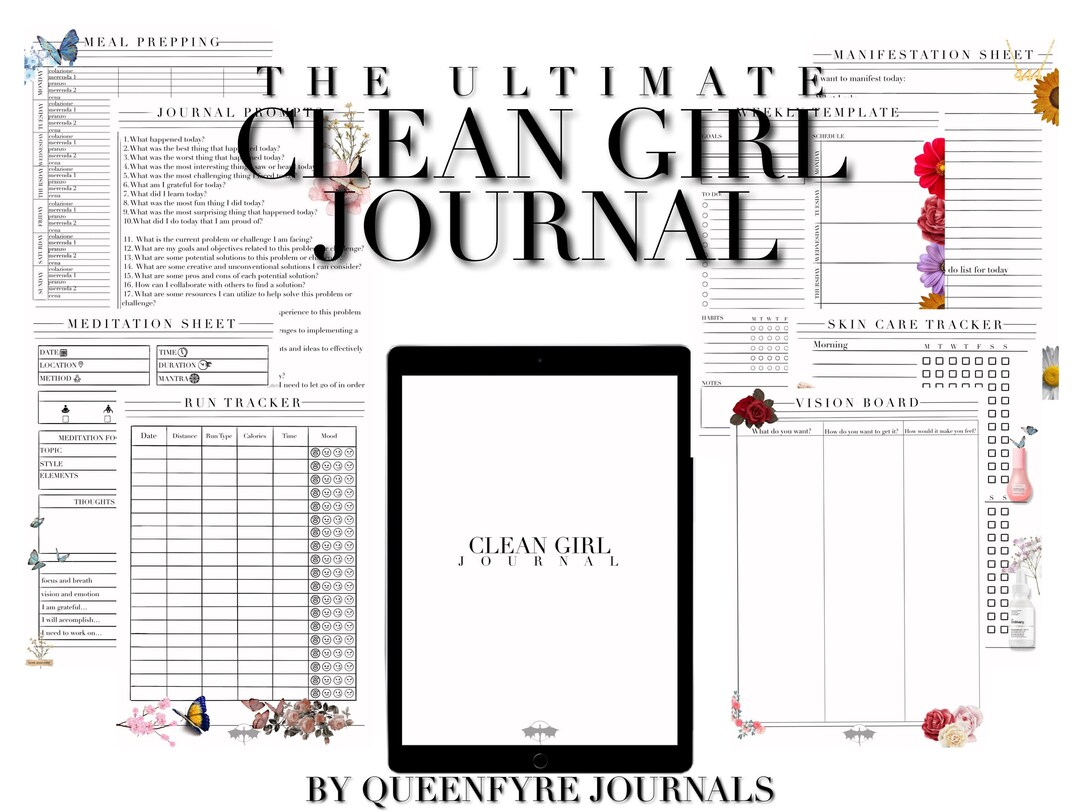 CLEAN GIRL JOURNAL, Digital Journal, Goodnotes/notability Template ...