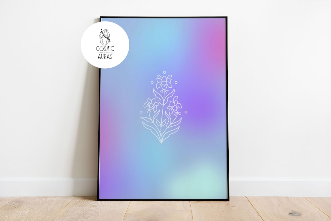 Positive Aura Posters, Spiritual Poster, Grainy Gradient, Gradient ...