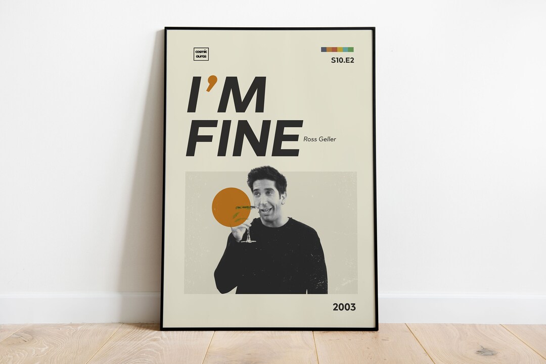 Friends Posters, Ross Poster, Friends Tv Series, Ross Geller Artprint ...