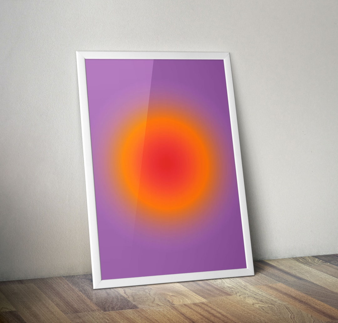Positive Aura Posters, Spiritual Poster, Grainy Gradient, Gradient ...