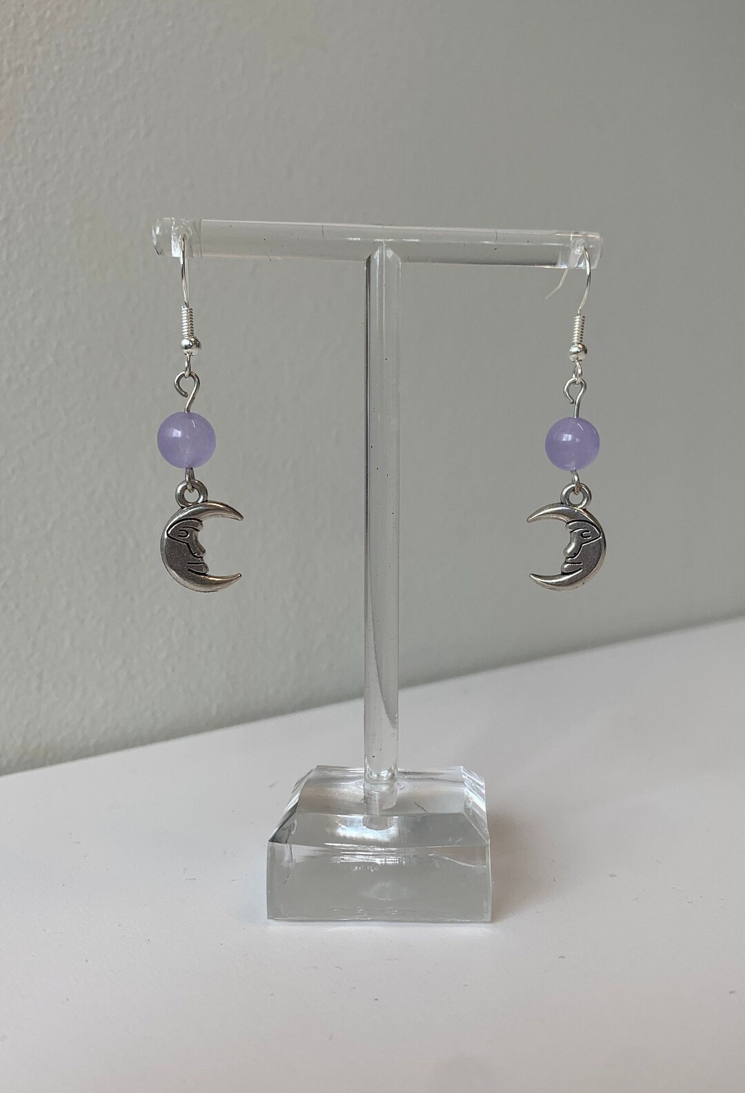 Crescent Moon Dangle Earrings - Etsy