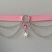 Pink Ribbon Chain Choker - Etsy