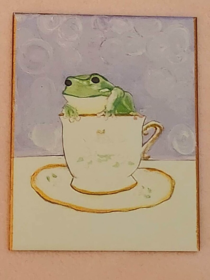 Painting Prints Available: Wild West Cowboy Frog, Teacup Frog, Tea ...