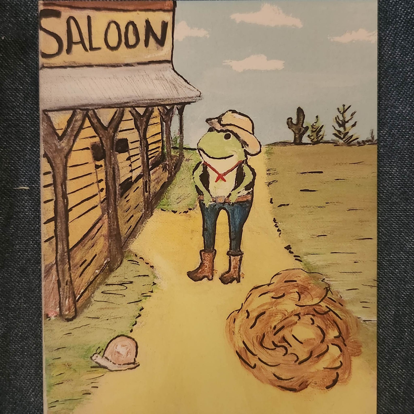 Painting Prints Available: Wild West Cowboy Frog, Teacup Frog, Tea ...