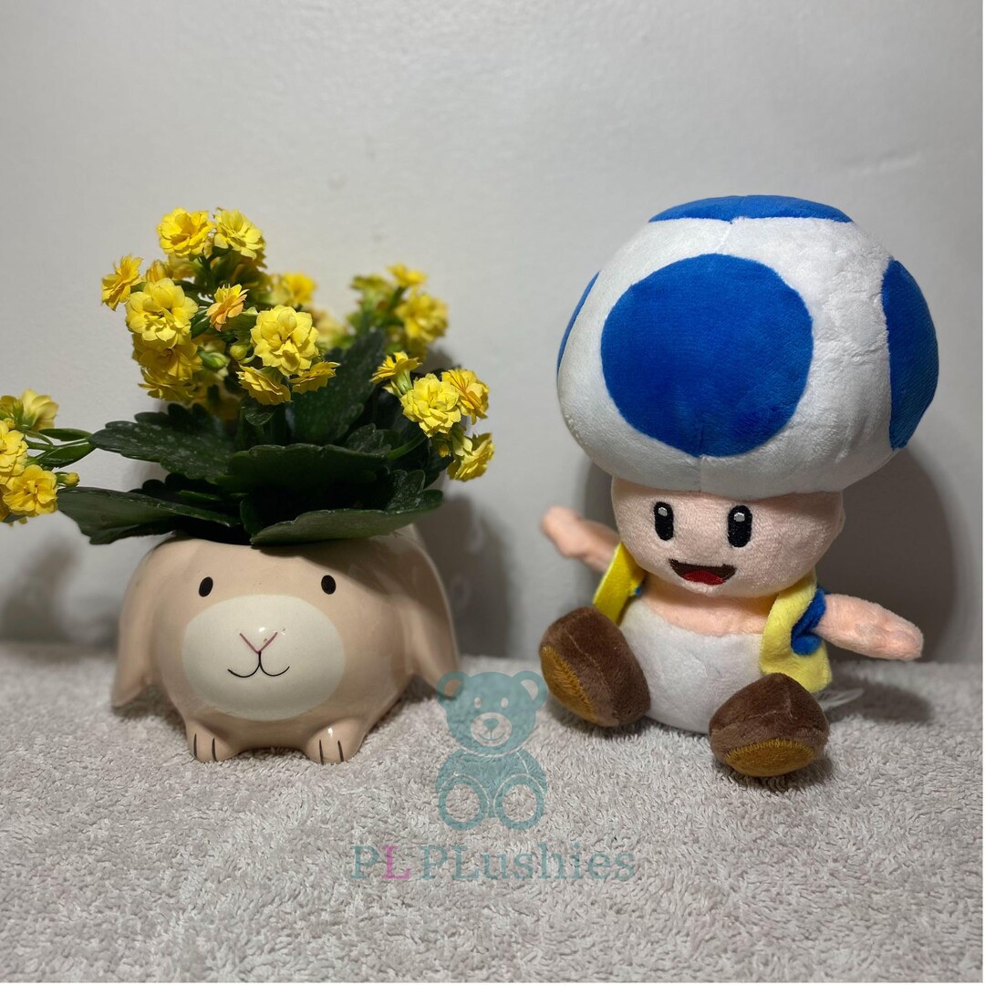 Blue Toad Super Mario Bros Soft Plush Toy - Etsy