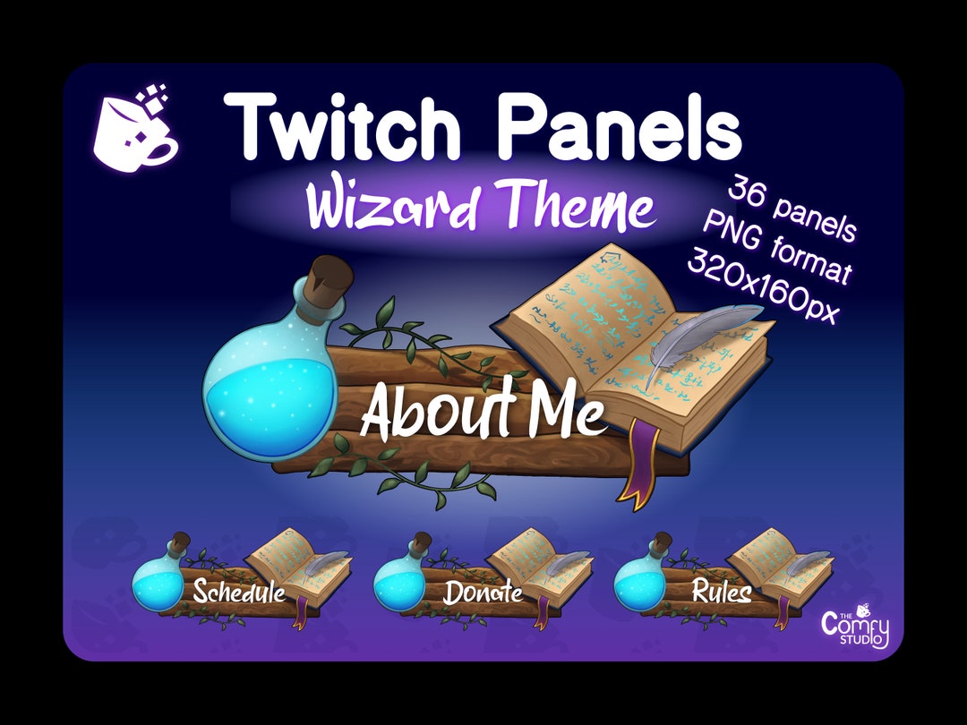 36 Wizard Theme Twitch Panels - Etsy