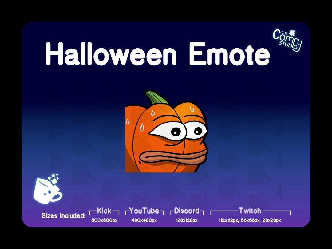 Halloween Pumpkin Emote | Twitch, Discord, Kick, Youtube - Etsy