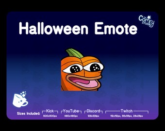 Pumpkin Painted Scary Faces Emote Package X4 Twitch/discord/kick ...