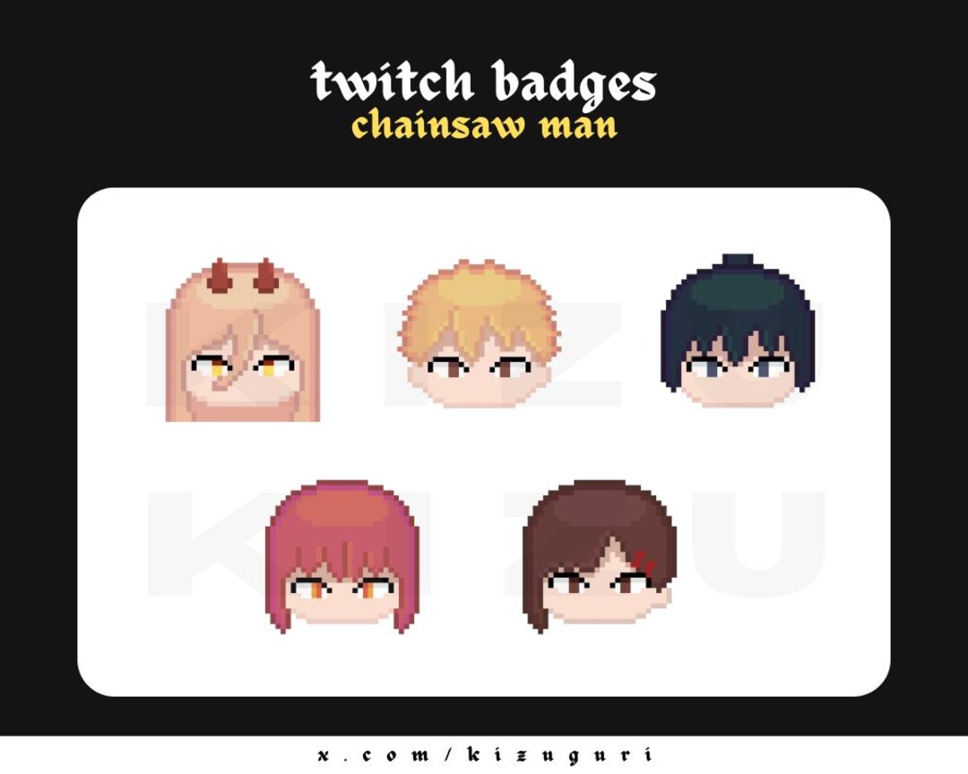 Chainsaw Man Pixel Art: Denji, Makima, Aki, Power, & Kobeni - Sub/bit ...