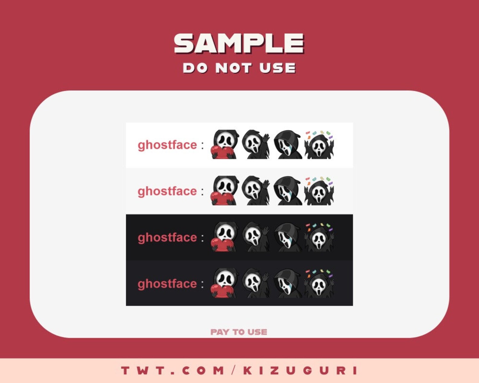 Cute Scream Ghostie Emotes - Twitch, Discord, Etc. - Etsy
