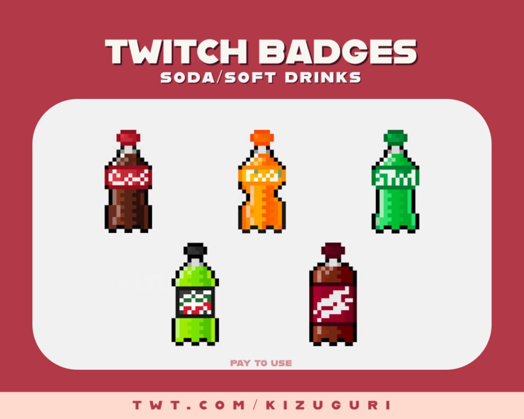 Soda/pop/fizzy/soft Drink Pixel Art - Sub/bit Badges for Twitch ...