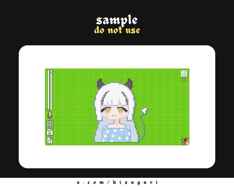 Original Kawaii Chibi Pixel Art Pngtuber "kira" for Veadotube Mini ...