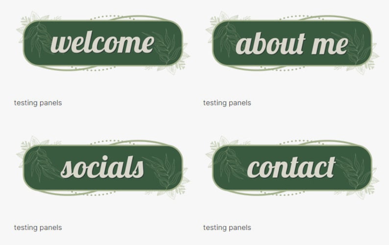 40 Aesthetic Green Plant/tree/leaf Panels Twitch Discord - Etsy