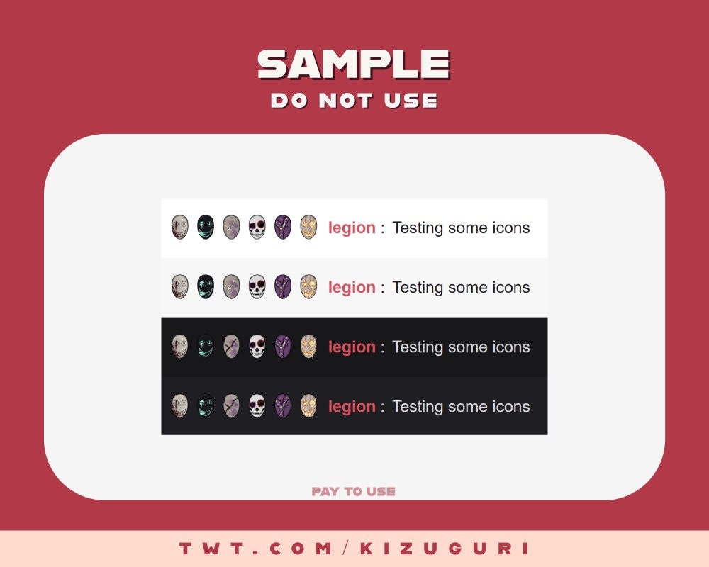 Horror Game Legion/purge Masks - Sub/bit Badges for Twitch, Discord ...