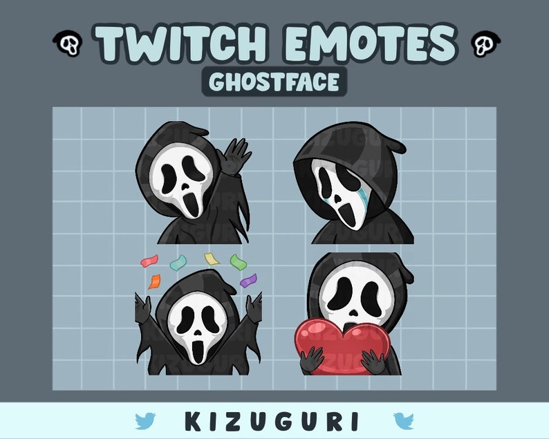 Cute Ghostface Emotes Twitch Discord Etc. - Etsy