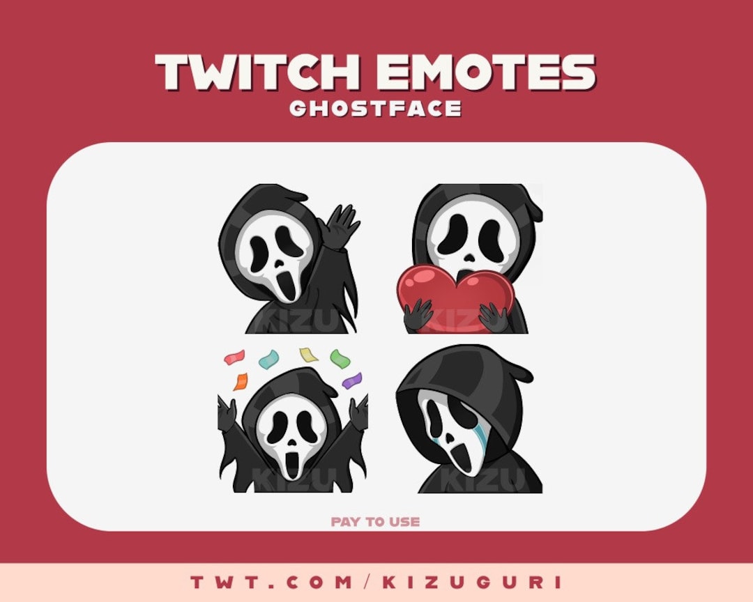 Cute Ghostface Emotes Twitch, Discord, Etc. - Etsy