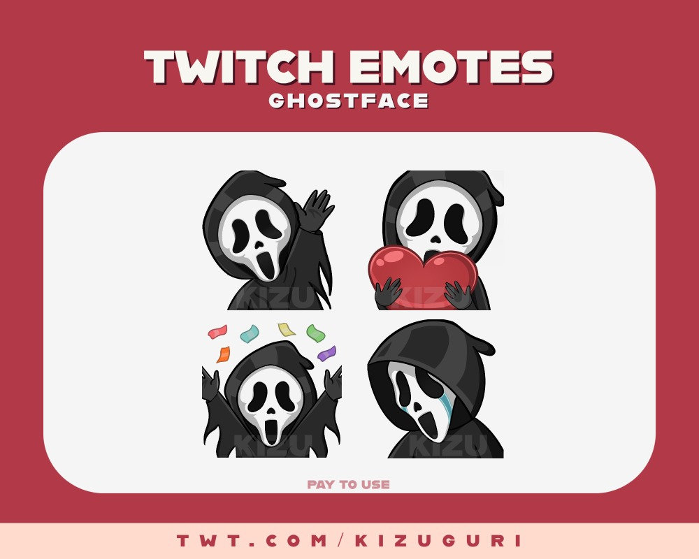 Cute Scream Ghostie Emotes - Twitch, Discord, Etc. - Etsy
