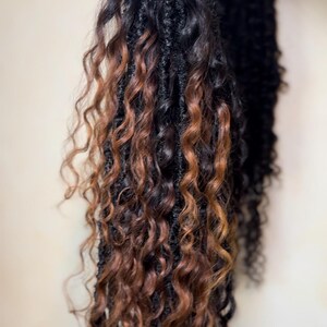 Ombré Curls Handmade Crochet Boho Goddess Locs With Custom Color Human ...