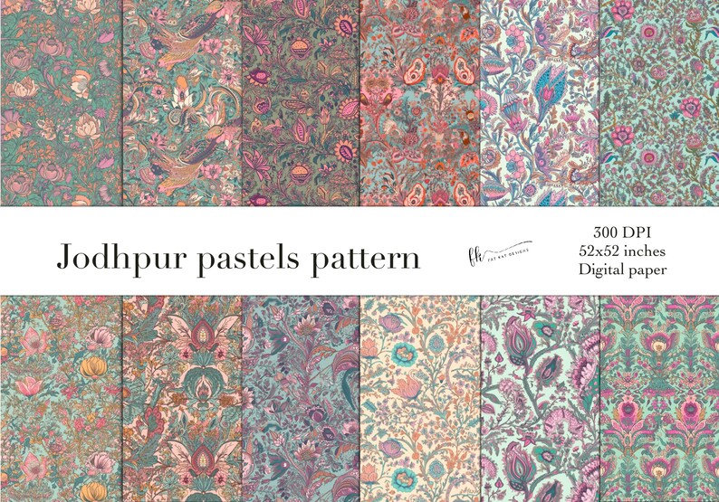 Jodhpur Inspired Block Print Seamless Patterns, Indian Arts Crafts ...