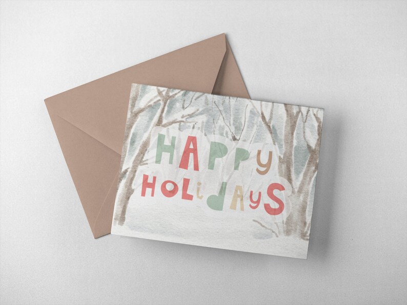 Happy Holiday Card for the Holidays Gift Card Poster for - Etsy