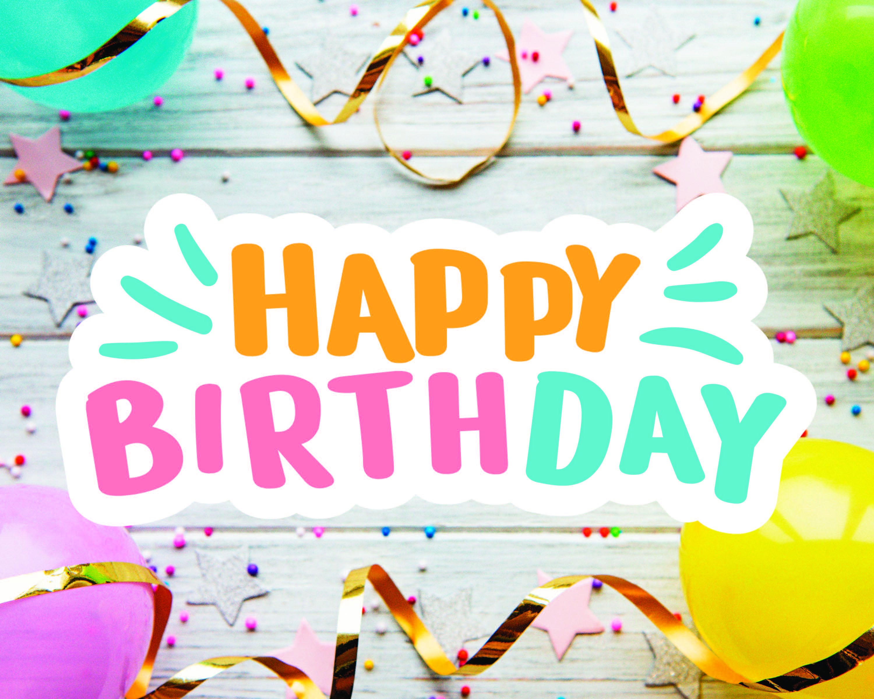 Happy Birthday Poster for Birthday Party Colorful Birthday - Etsy